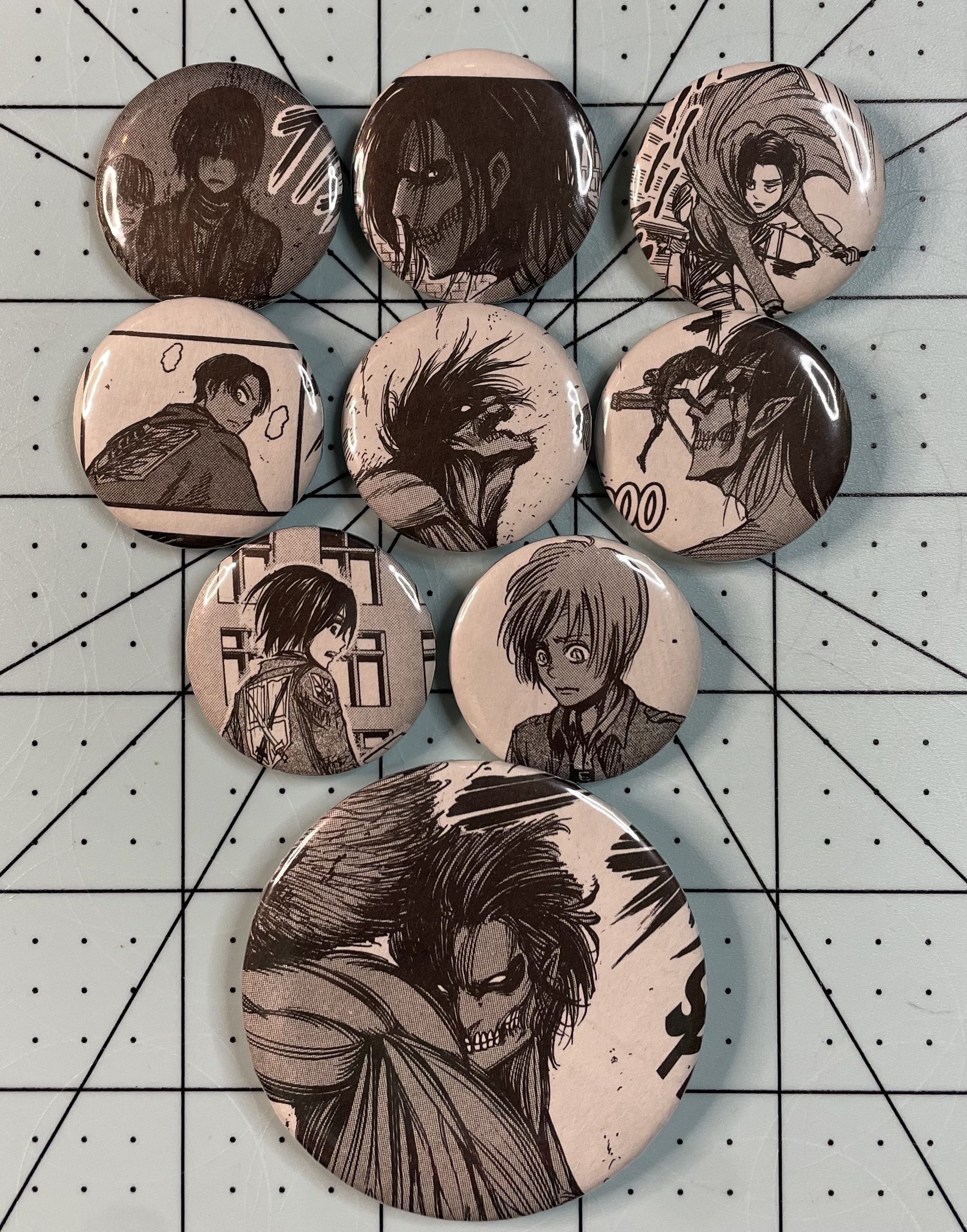 Attack on Titan Button Pins - Etsy
