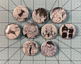 Jujutsu Kaisen Manga Anime Button Pin Batch 1 - Etsy