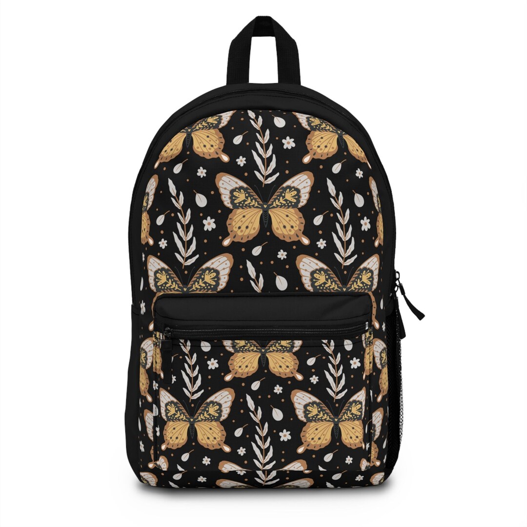 Boho Style Moth Backpack, Back to School, Summer Vacation, Carry-on Bag ...