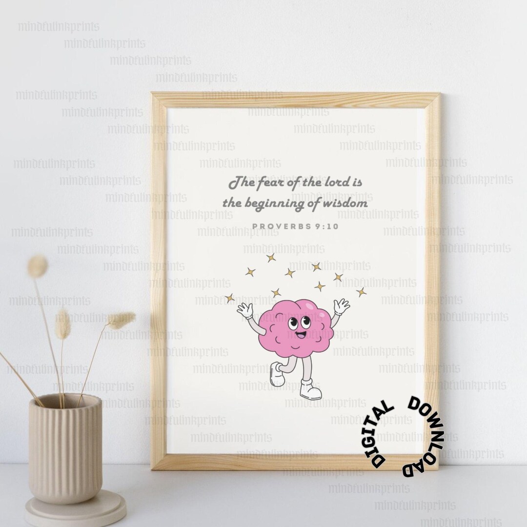 Wisdom Wall Art | Digital Download | Printable Wall Art | Christian - Etsy