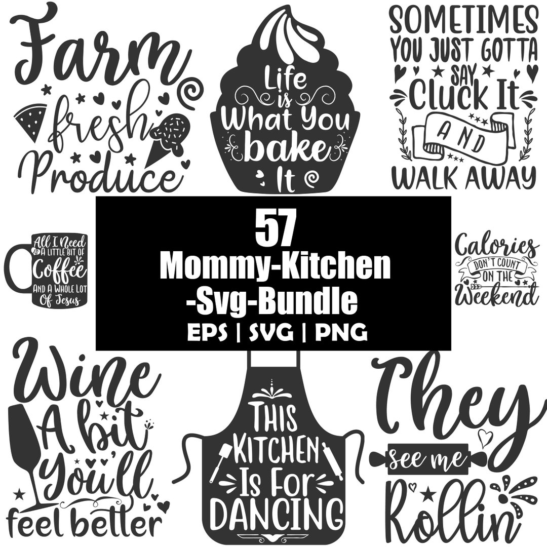 57 Mommy-kitchen Svg, Kitchen Svg Bundle, Kitchen Monogram Svg, Baking ...
