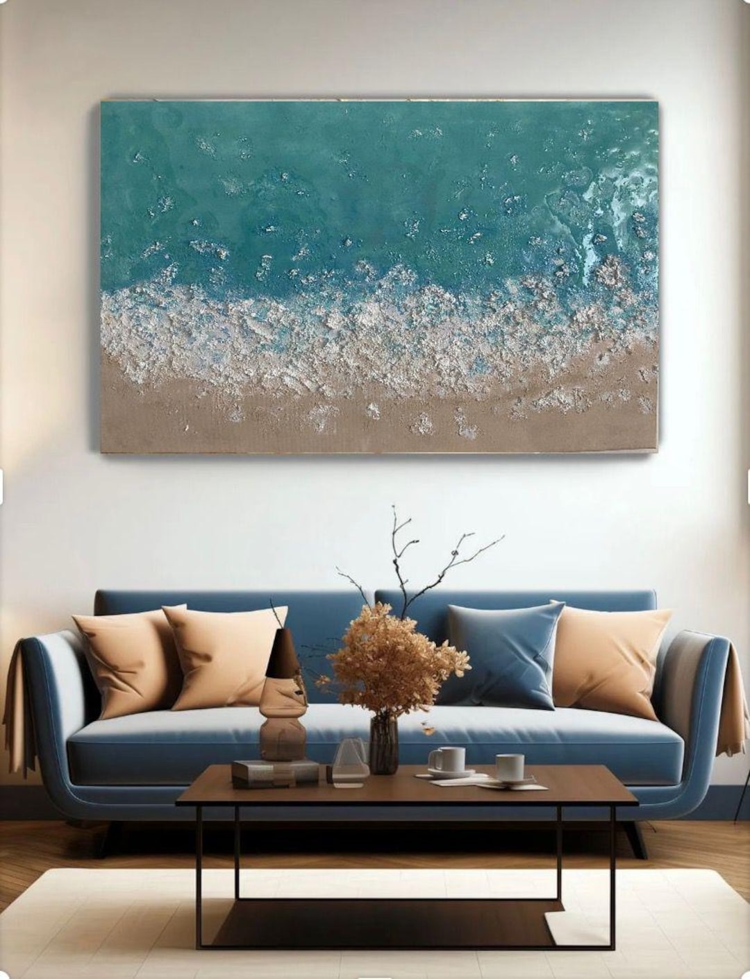 Kumsal Modern 3 Boyutlu Tablo, Texture Art, Epoksi Tablo - Etsy