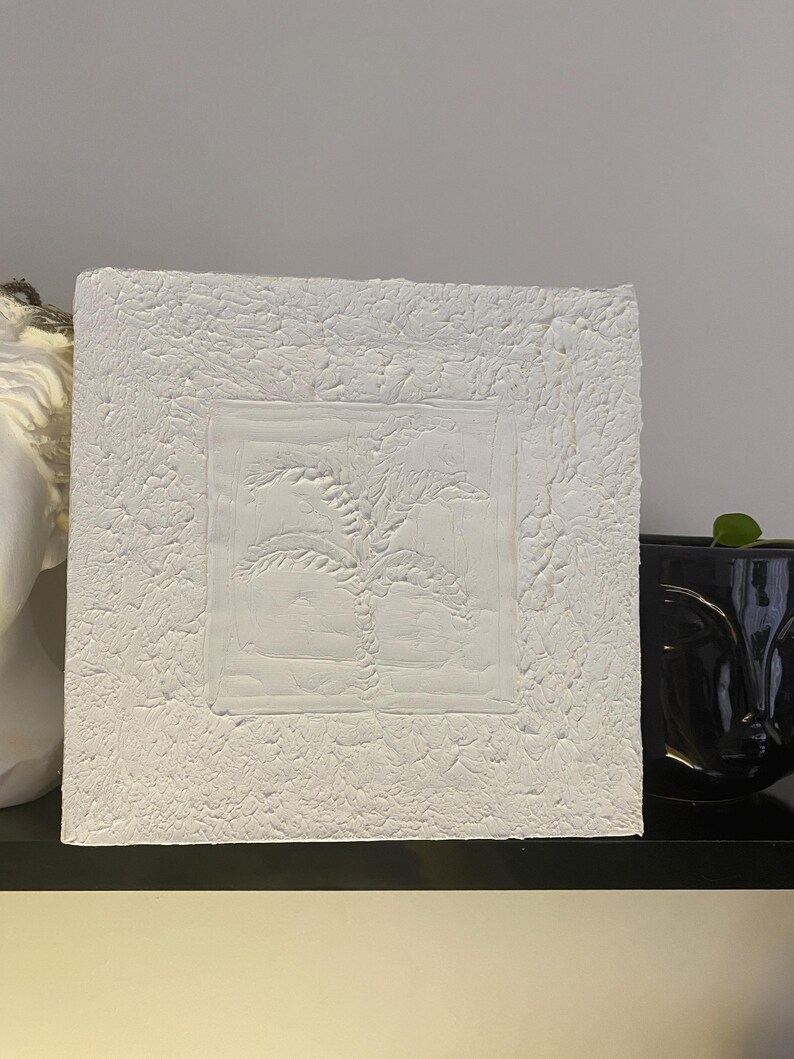 Palmiye Mini Doku Tablo,3 Boyutlu Tablo, Texture Art, Iskandinav Tablo ...