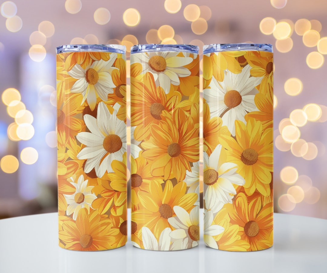 Daisy Flower Thirty-five Design Plant Life 20 Oz Skinny Tumbler ...