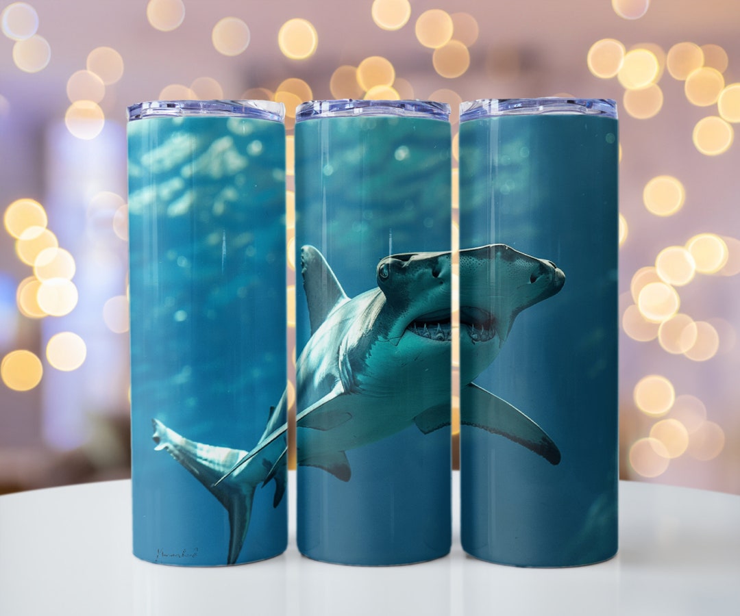 Hammerhead Shark Design Sharks 20 Oz Skinny Tumbler Sublimation Design ...