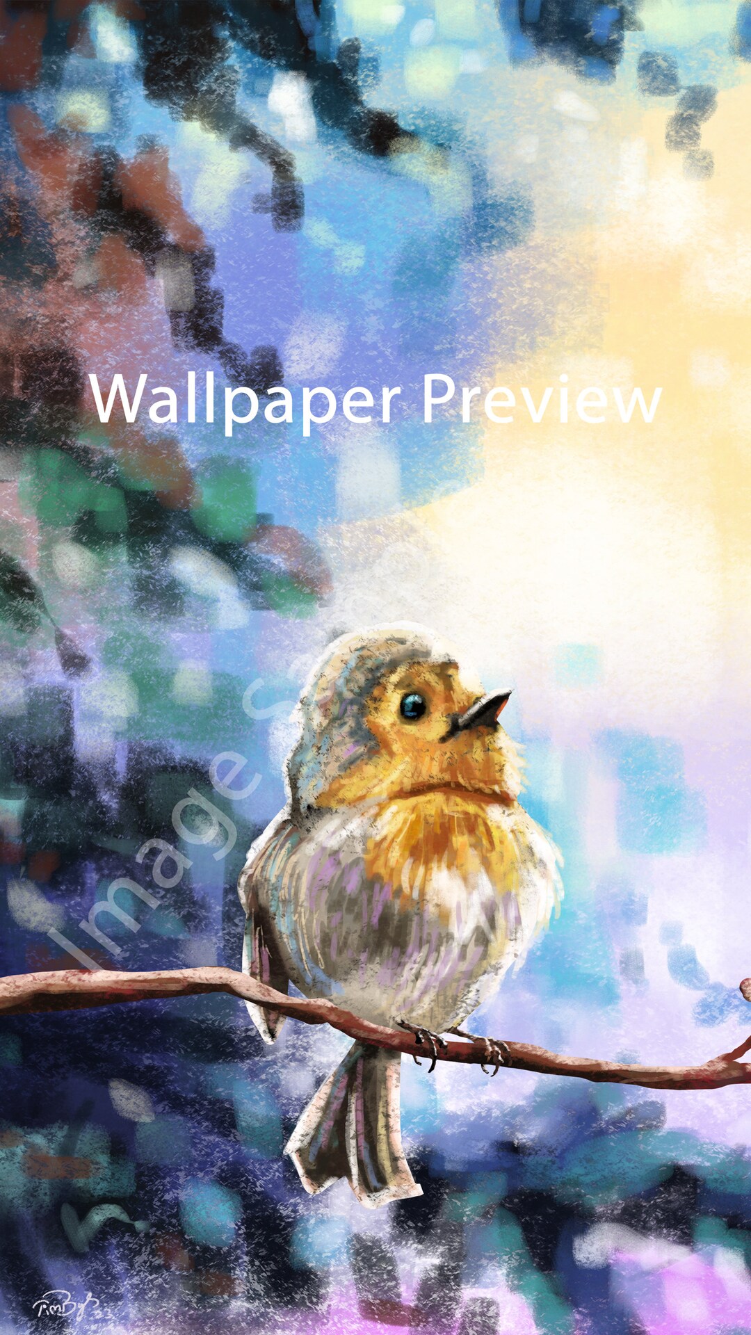 Robin Art Phone Wallpaper Screen Lock Screensaver - Etsy