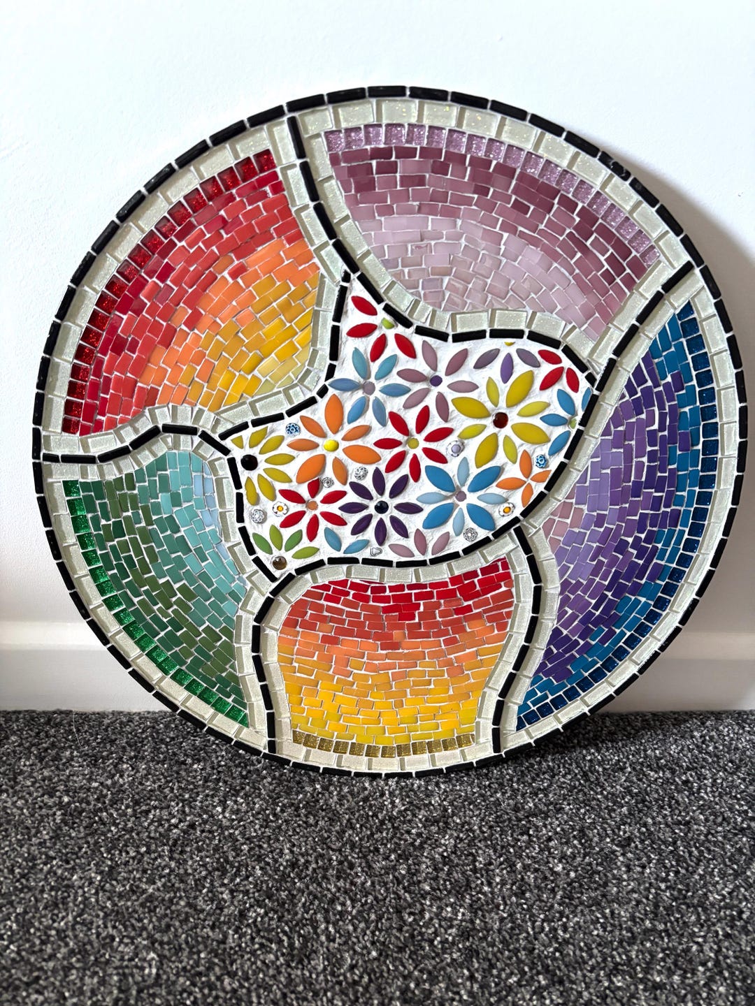 Amoeba Bloom - Mosaic Art - Etsy