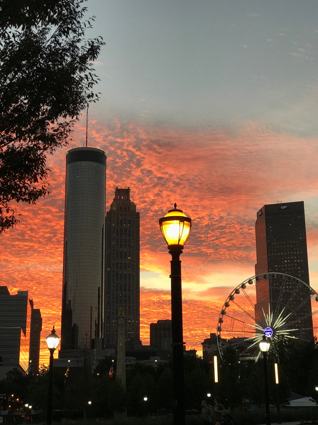 Digital Download Night Sky Sky Rises Ferris Wheel Atlanta - Etsy