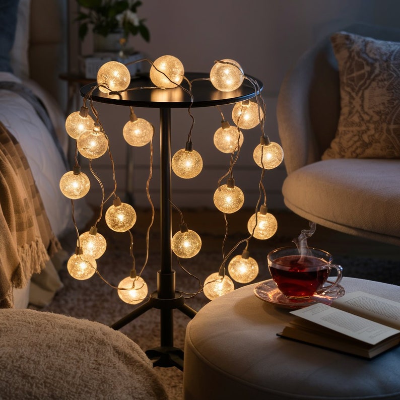 Globe String Lights, Indoor String Lights for Bedroom, Outdoor, Party ...