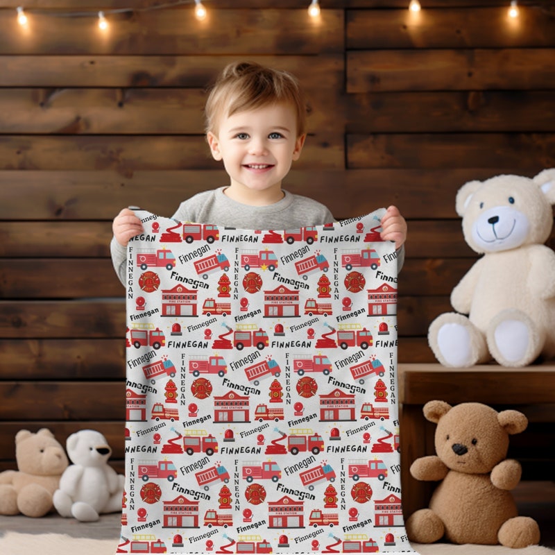 Fire Truck Blanket - Etsy