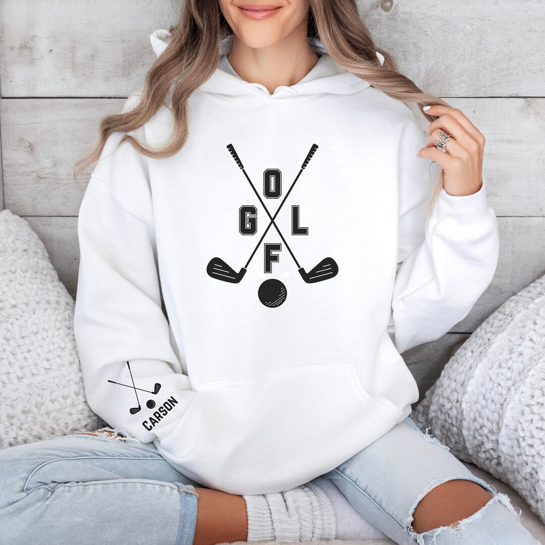 CUSTOM Golf Hooded Sweatshirt Personalized With Golf Player's Name on ...