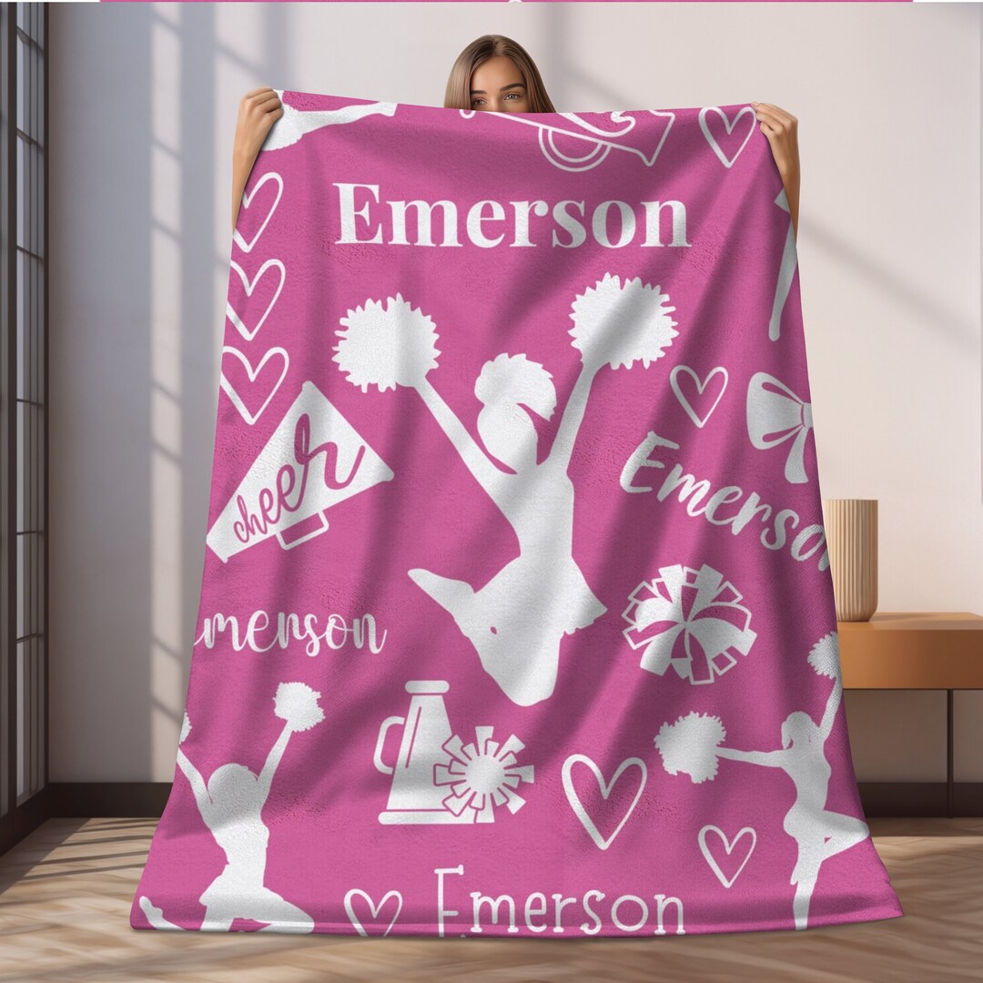 CUSTOM Cheer Blanket, Personalized With Cheerleader's Name, Custom Name ...