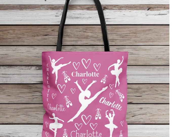 Custom Dance Bag Personalized With Dancer's Name, Dance Tote Customized ...