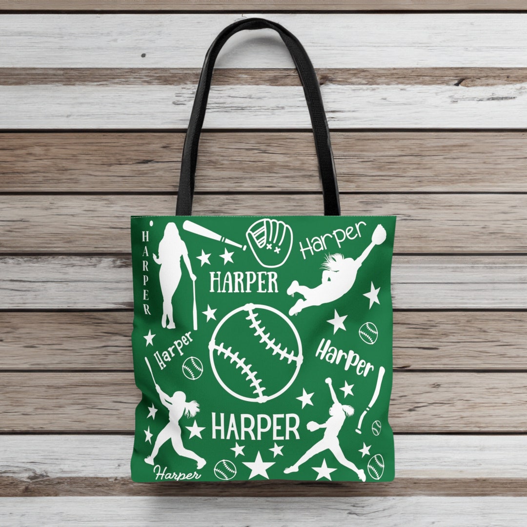 CUSTOM Softball Tote Bag Personalized With Softball Player's Name ...