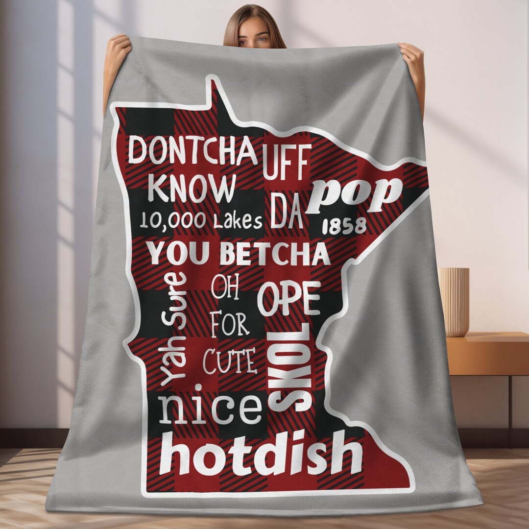 Minnesota Blanket, Funny Minnesota Gift Idea, Gift for Minnesotans ...