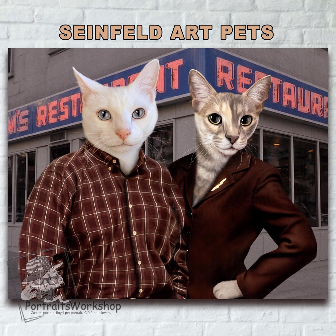 Personalized Pet Illustration TV Show Theme. Custom Seinfeld Pet Art ...