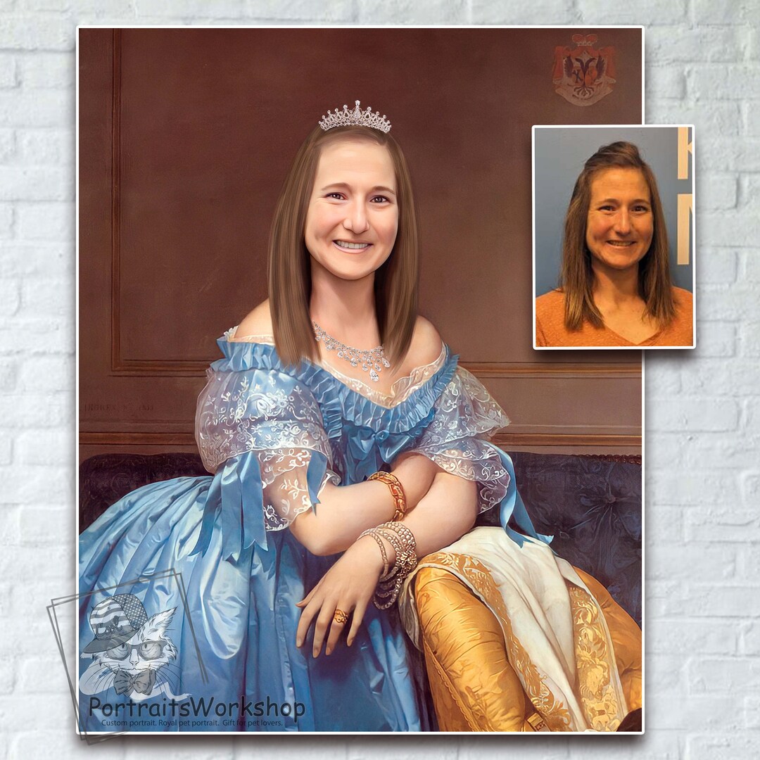 Custom Royal Woman Portrait Custom historical portrait of a Renaissance ...