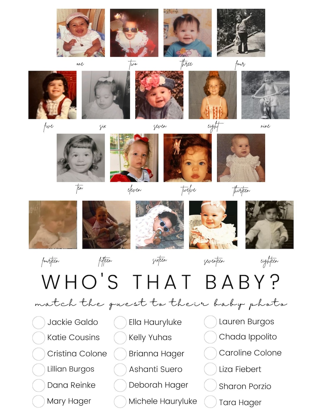 Baby Shower "who's That Baby" Easy Editable Canva Template - Etsy