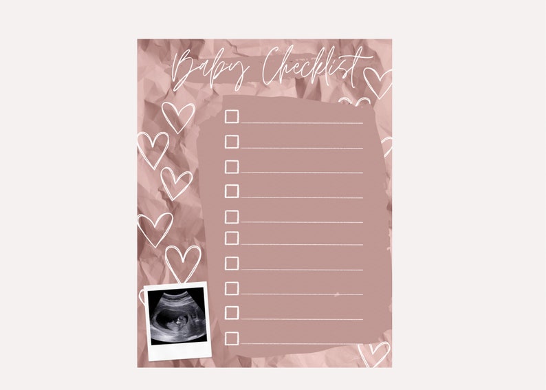 Baby Checklist Digital Download - Etsy