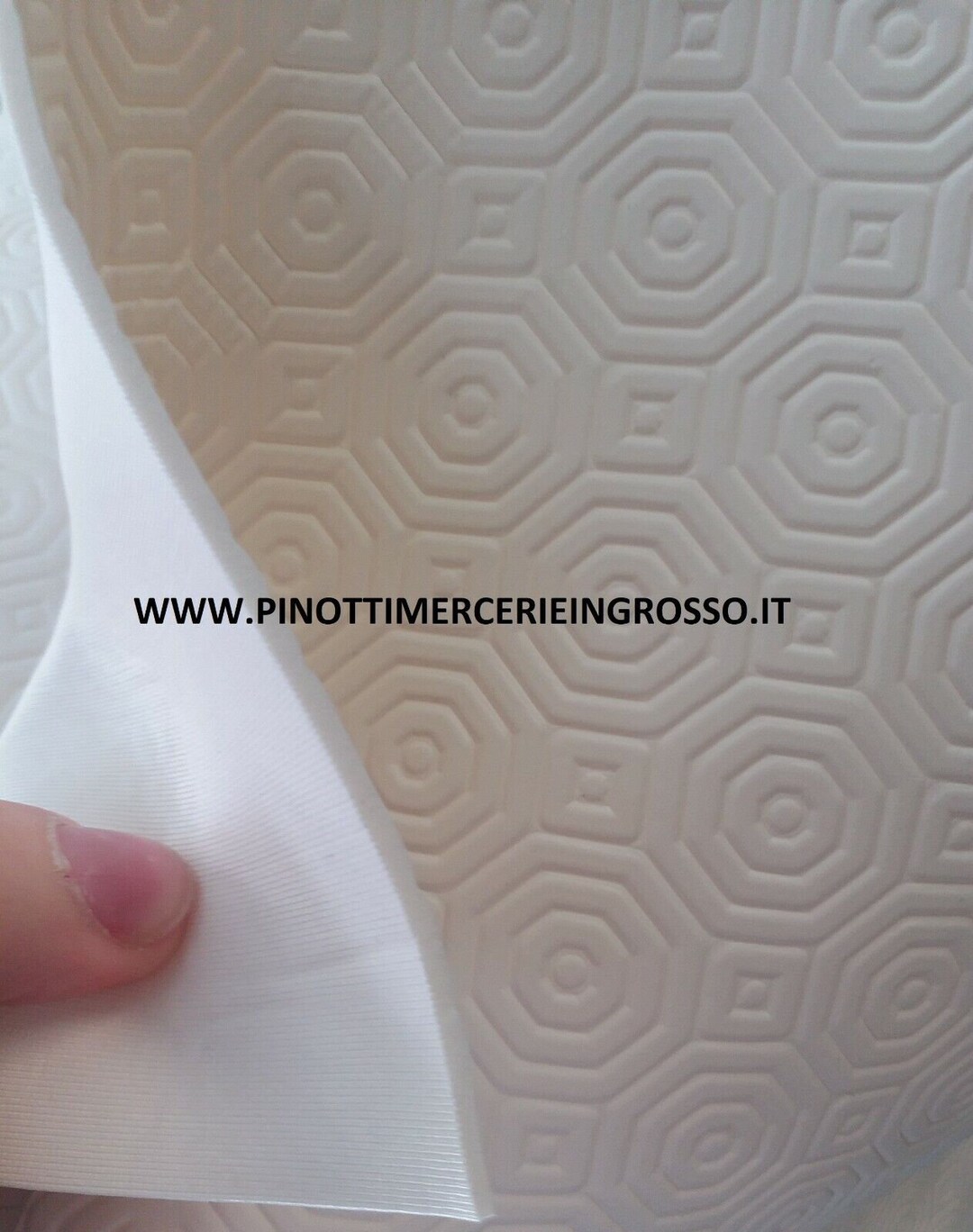 Plasticized Table Protector With White Octagon Design, Height 140, Sold ...