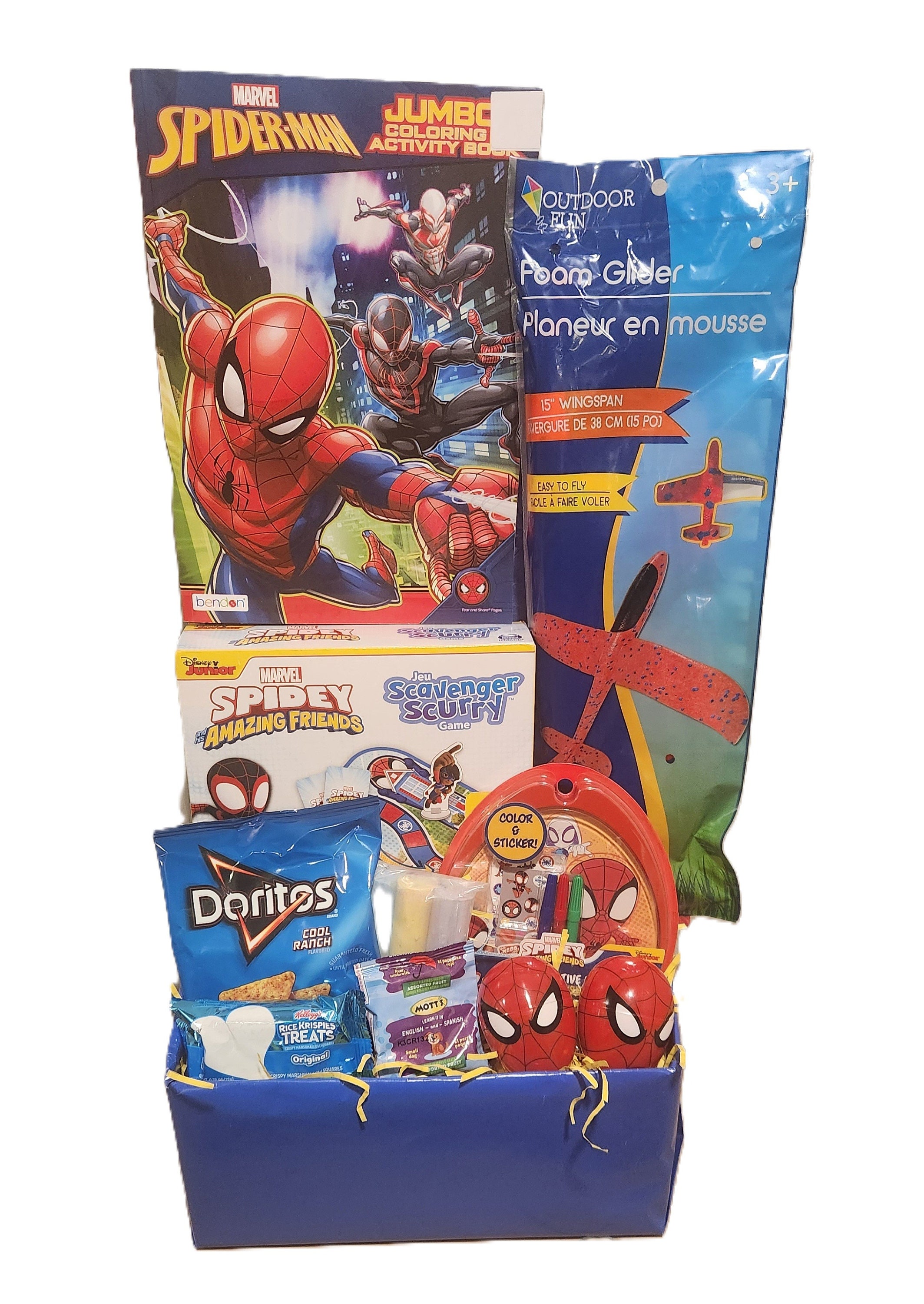Boys Spider-man Easter Basket Spiderman Pre Filled Gift Basket Spidey ...