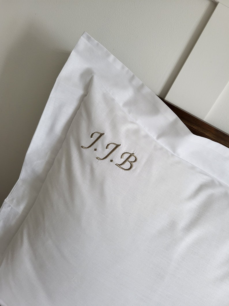 Pillowcase Embroidered Oxford Pillowcase Initials - Etsy