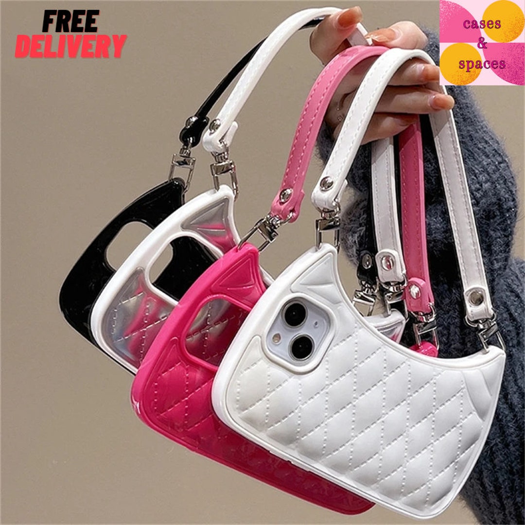 Stylish Diamond Lattice 3D Handbag Case for iPhone 14 13 Pro Max Mini ...