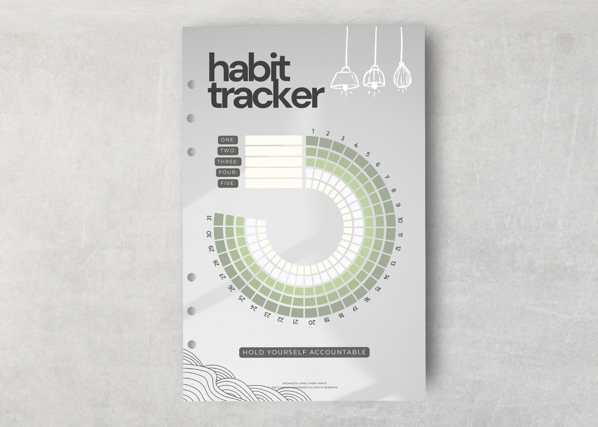 Planner Insert Habit Tracker Insert Planner Printable Habit Tracker ...