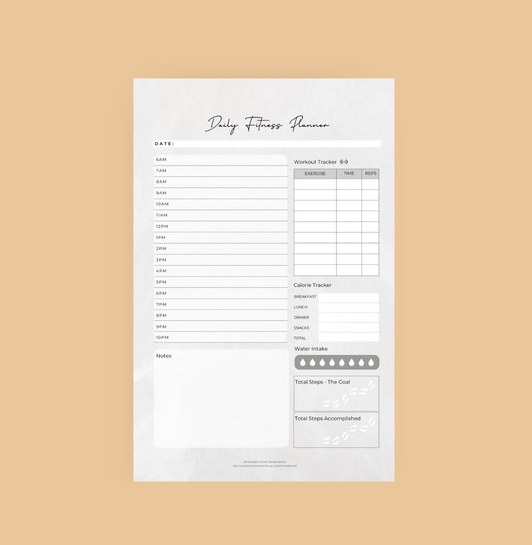 Fitness Notepad | Personal Trainer Forms | Weight Loss Tracker ...