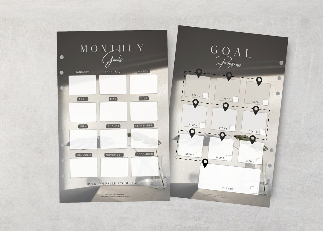 Goal Setting | Progress Tracker | Visual Tracker | A5 Sized | Personal ...