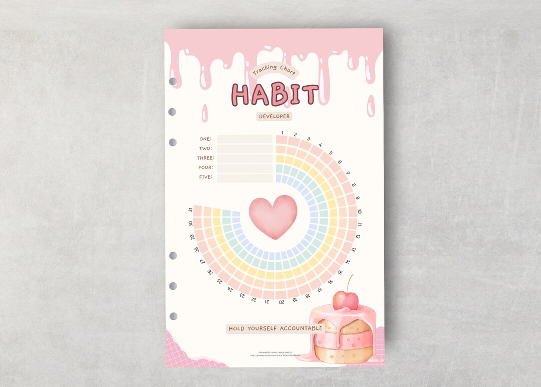 Planner Insert | Habit Tracker Insert | Planner Printable | Habit ...