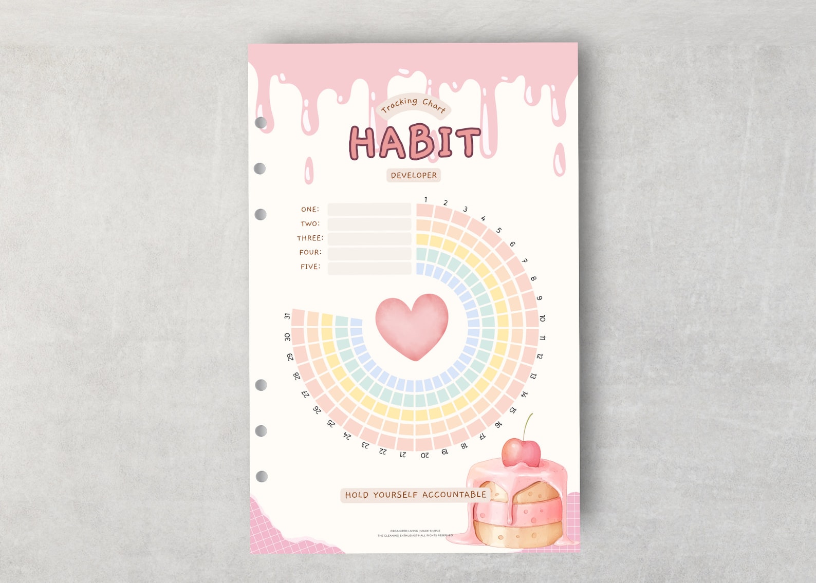 Planner Insert | Habit Tracker Insert | Planner Printable | Habit ...