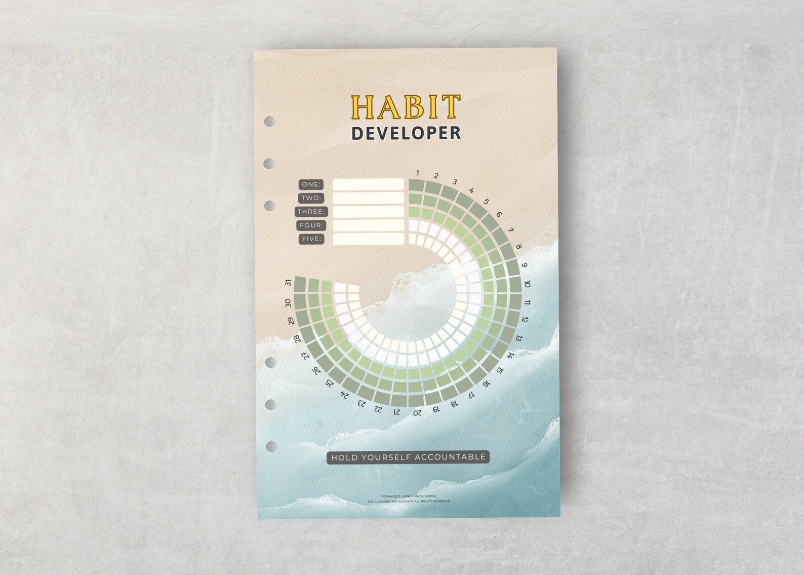 Planner Insert | Habit Tracker Insert | Planner Printable | Habit ...