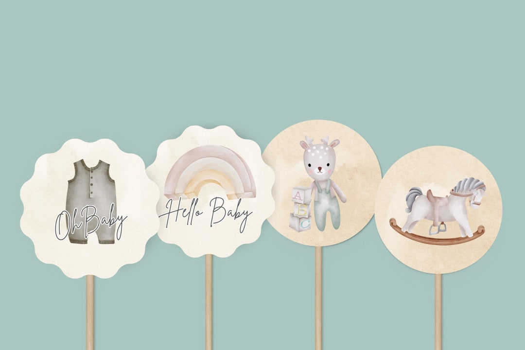 Celebration Cupcake Toppers | Custom Cupcake Toppers | Name Food Picks ...