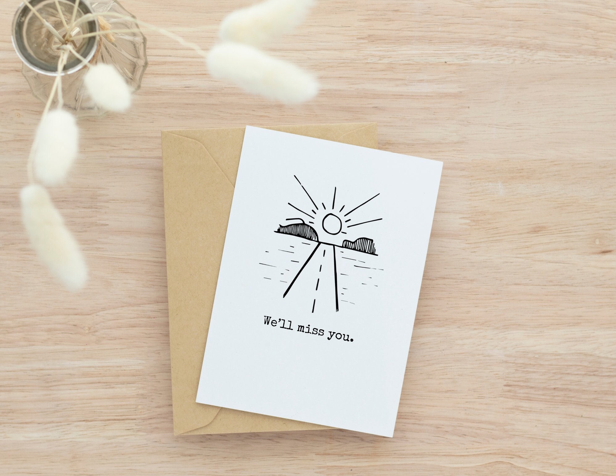 Printable Going Away Card, Miss You Card, Digital Card for Office Party ...