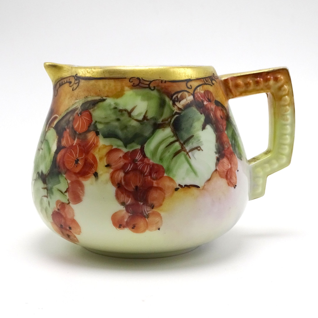 Antique Hand Painted China Porcelain Small Two Cup Creamer Pitcher - Etsy