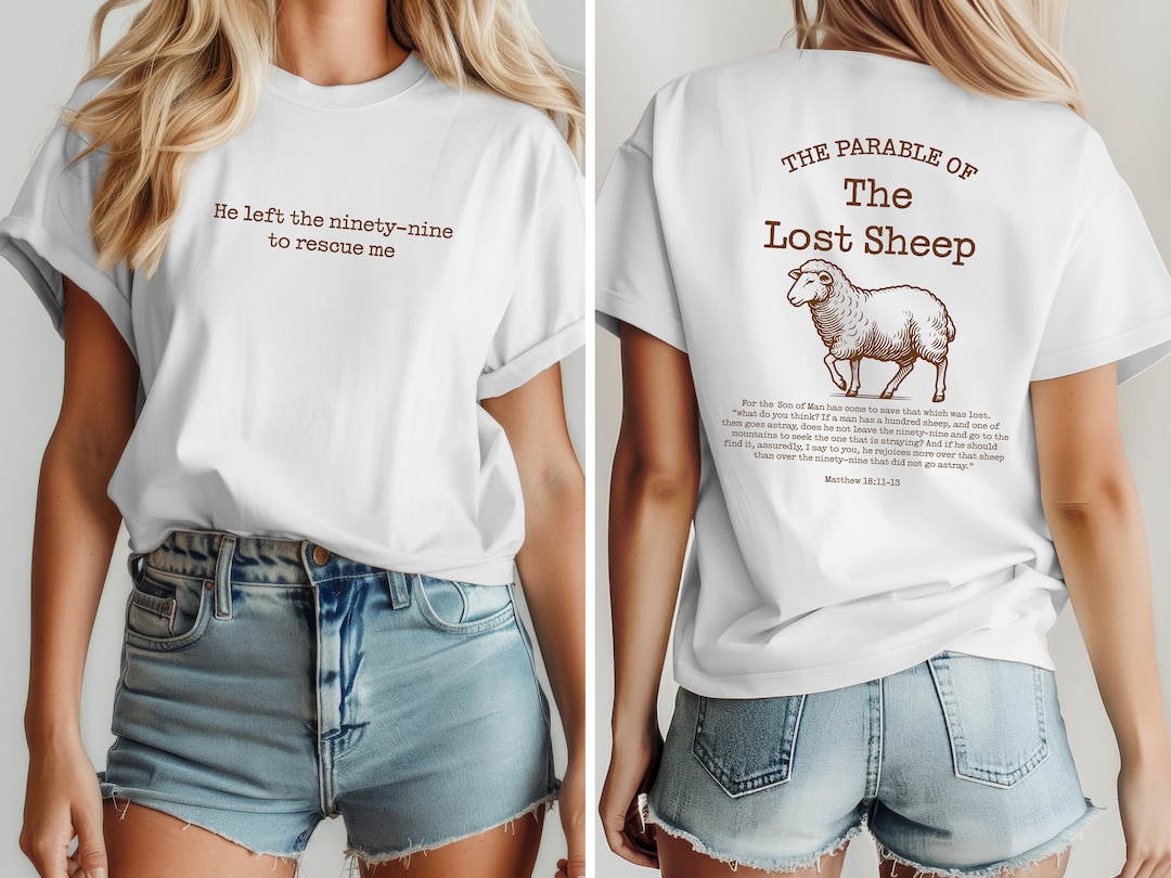 The Parable of the Lost Sheep T-shirt, Holy Bible Verse Sweatshirt for ...