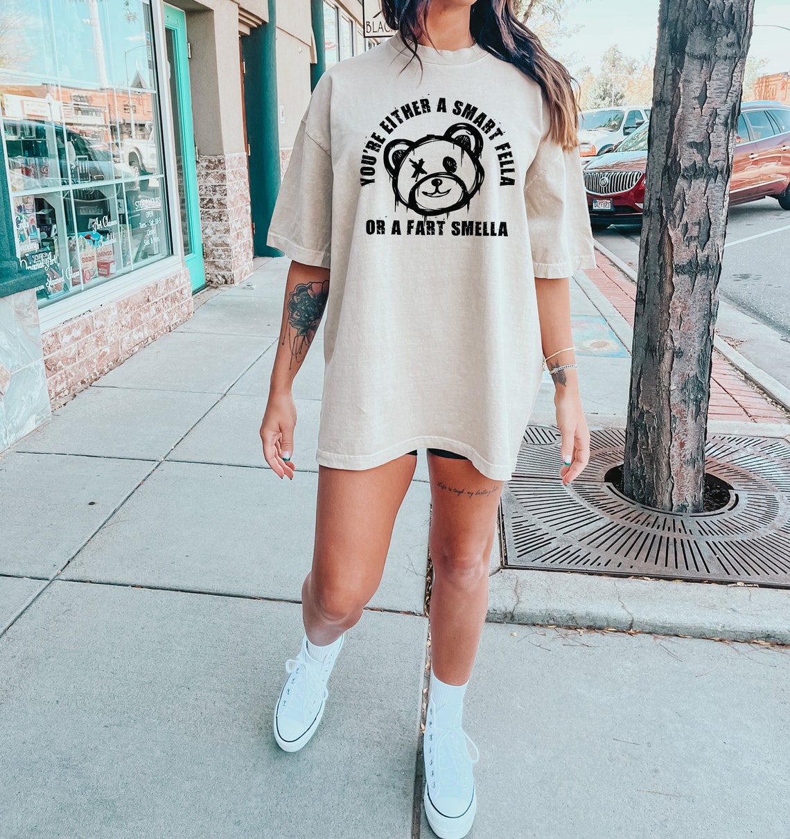 You're Either A Smart Fella or A Fart Smella Sweatshirt, Retro Teddy ...