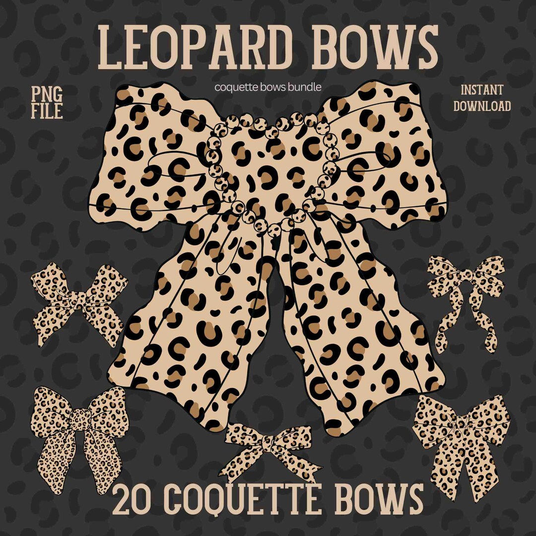 Coquette Leopard Bow Png Girly Cheetah Print Bundle Coquette Aesthetic ...