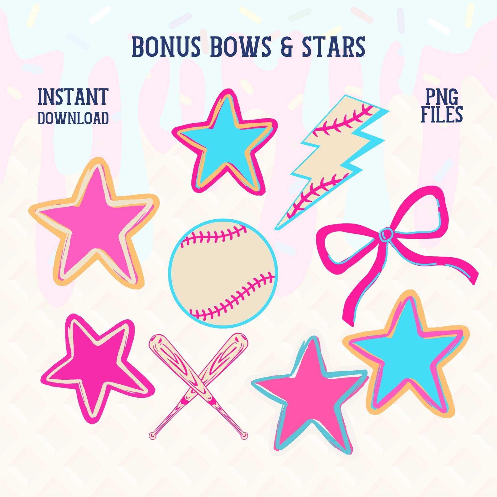 Baseball Drip Alphabet Pack Respect the Drip Ice Cream Letters Dripping ...