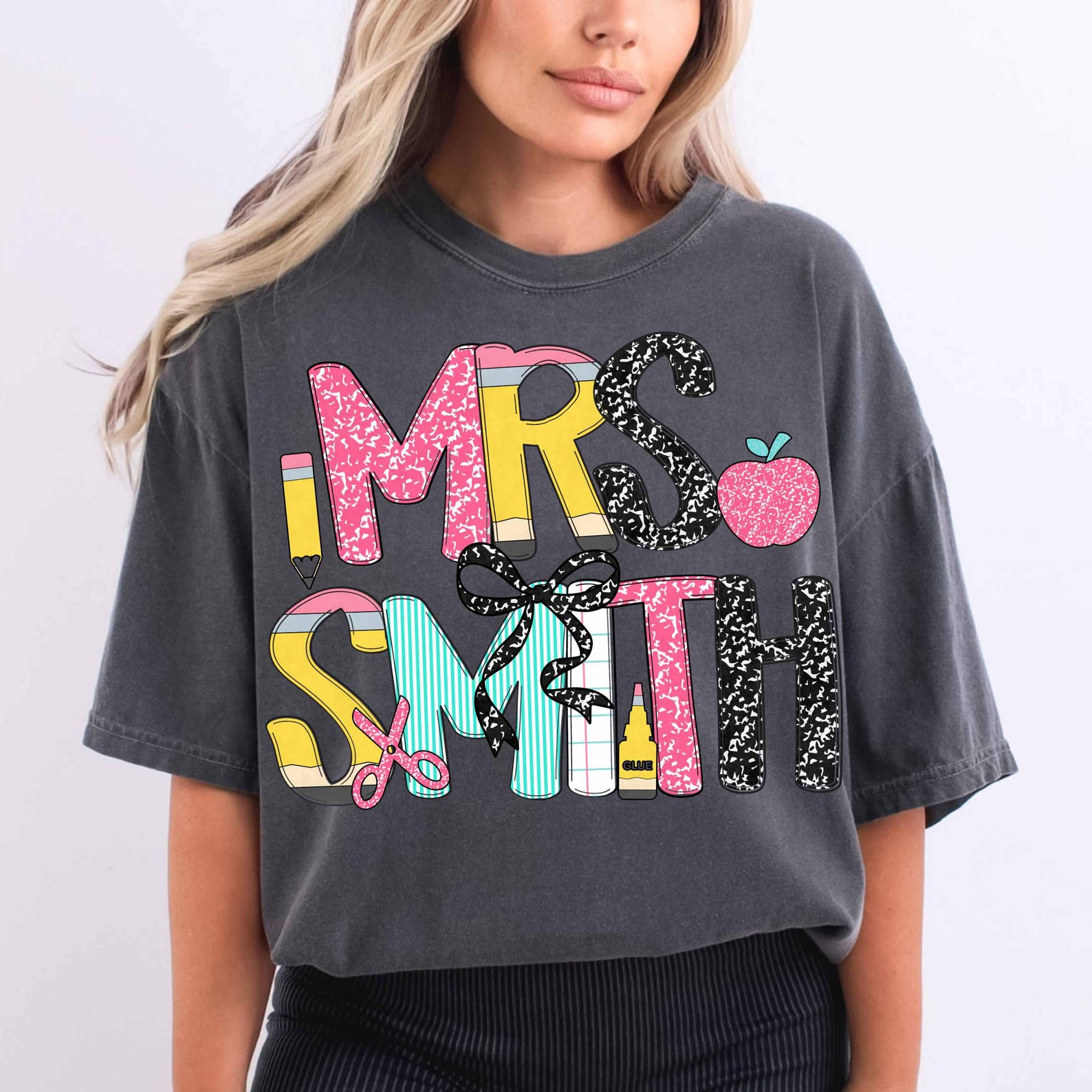 Preppy Back to School Alpha PNG 5 Sets Cute Teacher Gift Letters ...