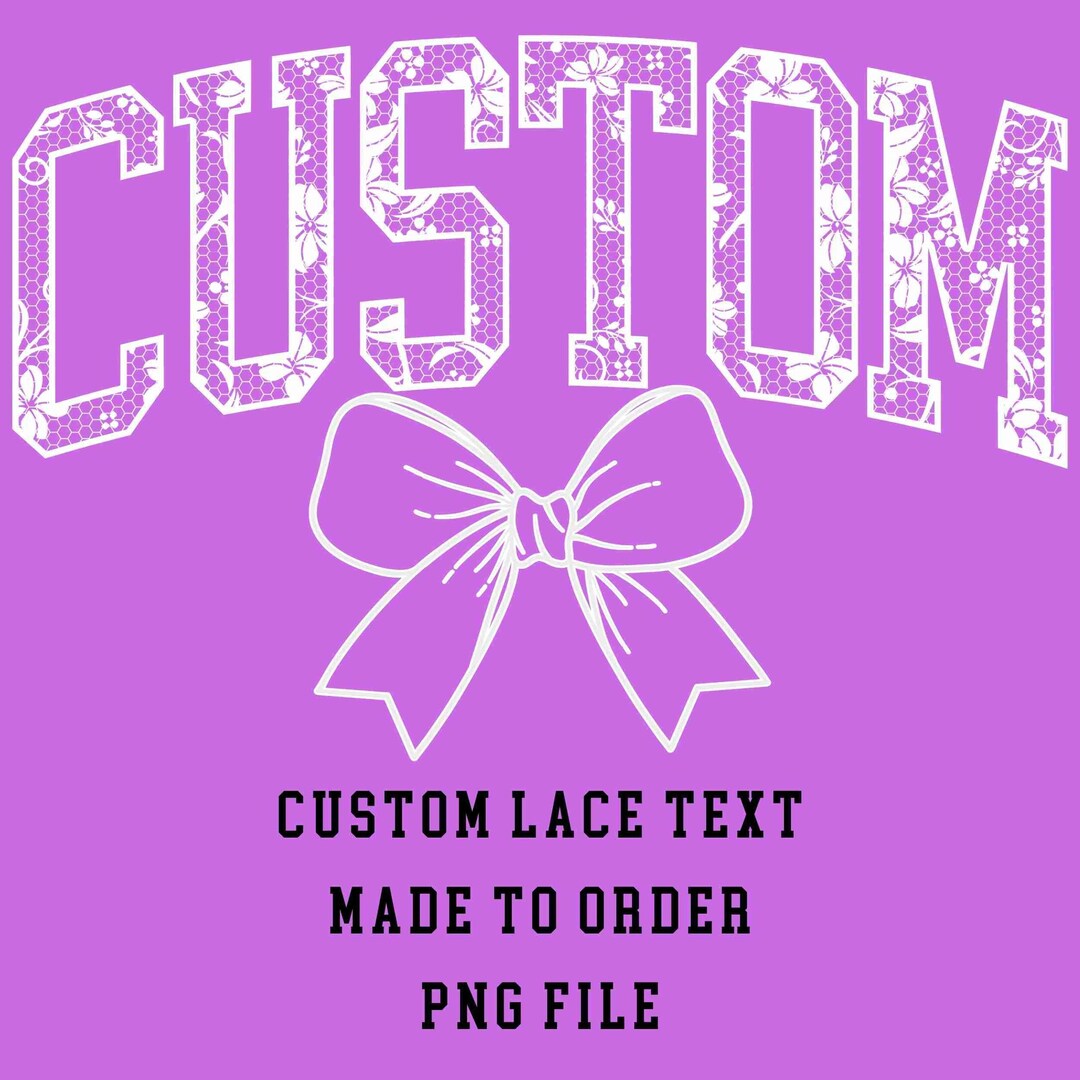 Custom Lace Word Png Coquette Text Bow Custom Png Easter Floral Words ...