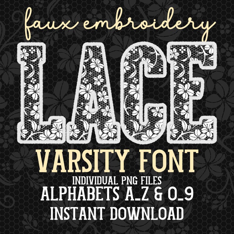 Lace Alpha Embroidery - Etsy