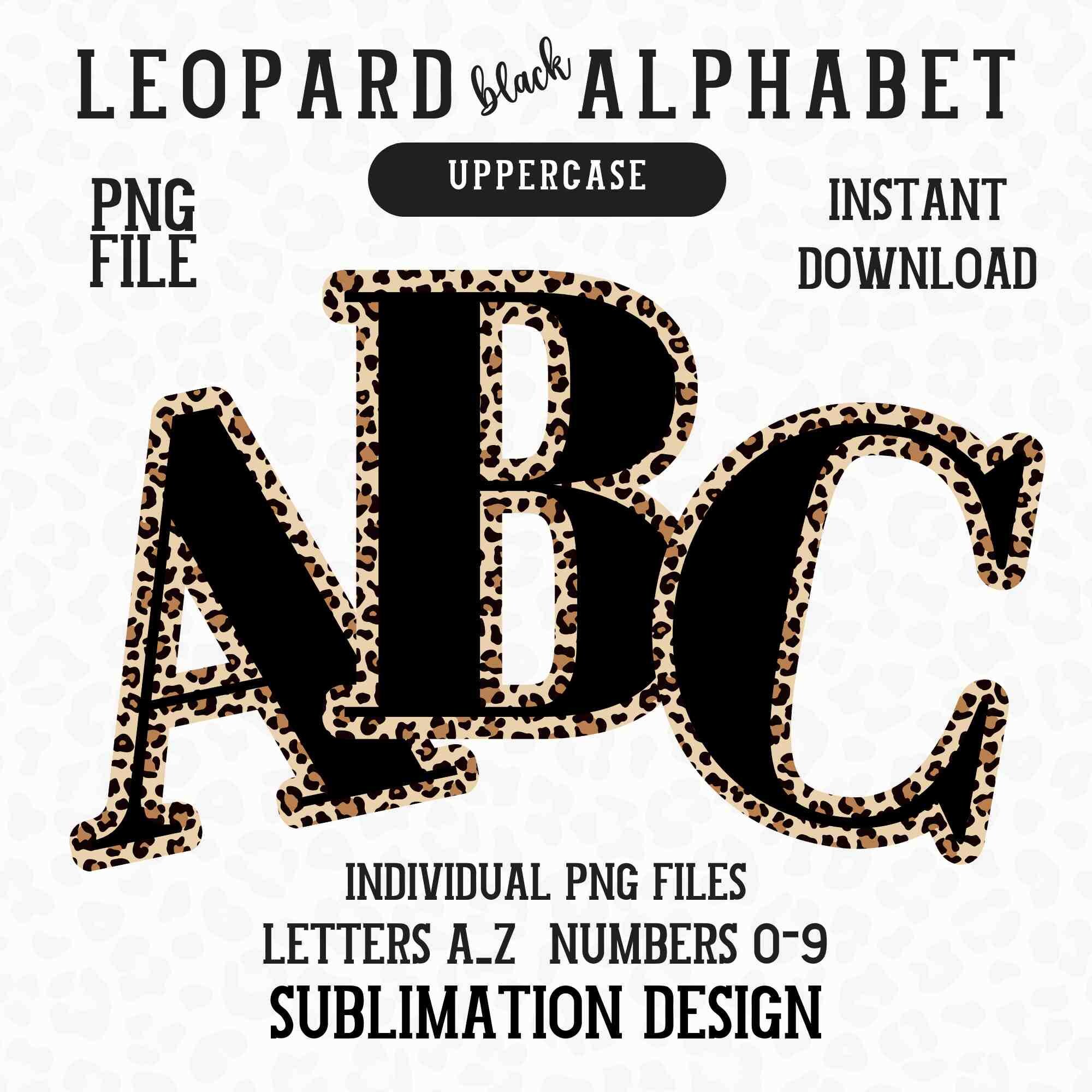 Leopard Alphabet PNG Cheetah Print Letters Bold Animal Print Font ...