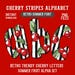 Cherry Alphabet Png Cherries Stripes Font Coquette Berry Png Alpha Set ...