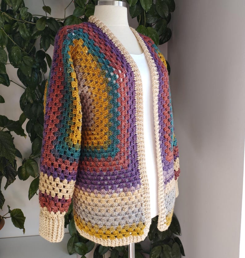 Hexagon Cardigan Pdf, Crochet Cardigan Explanation, Step by Step With ...