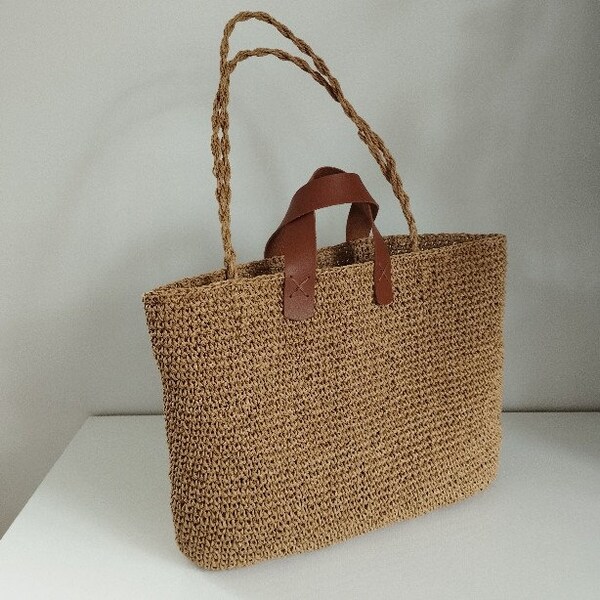 Crocheted Straw Bag - Etsy