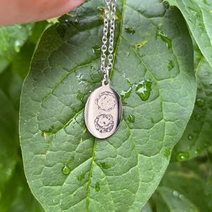 Custom Embryo Engraved Stainless Steel Heart, Disk or Oval Pendant ...