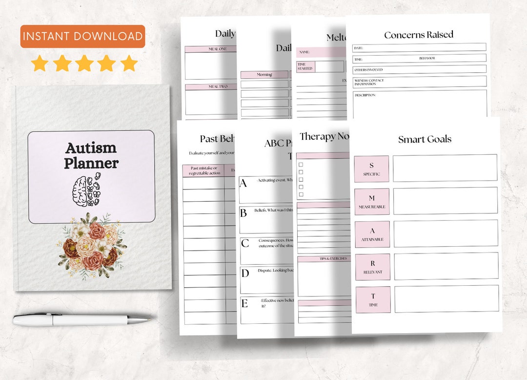 Autism Planner, Autism Care Binder, Autism Planner Printable, Autistic ...