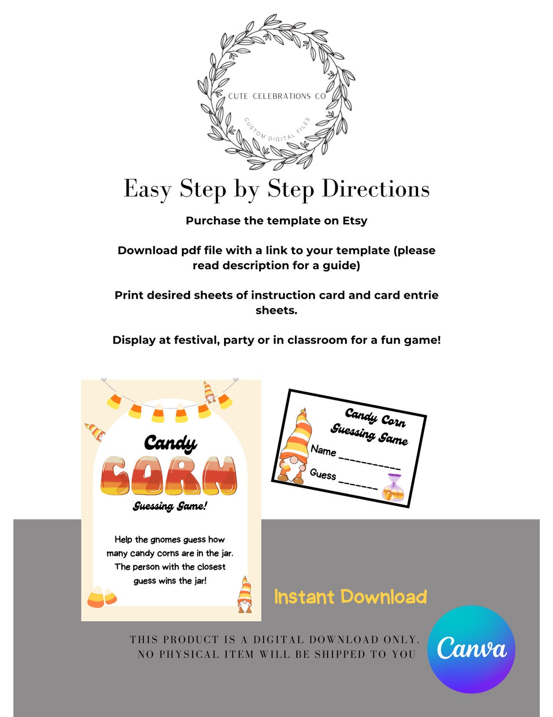 Candy Corn Guessing Game, Guessing Game, Printable Candy Corn Game ...